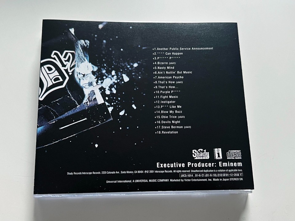 D12 Devils Night CD 2001 Hip Hop Rap Japan PROMO EDITION OBI Embossed ...