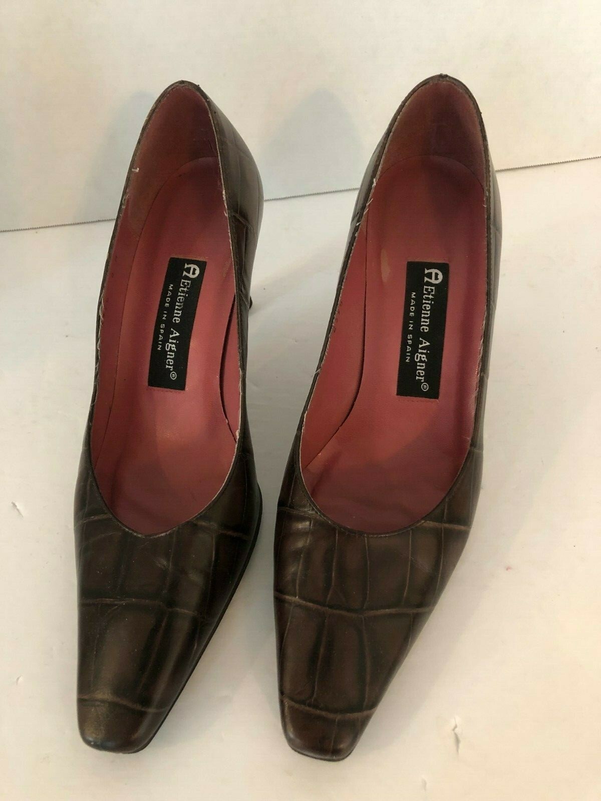 Etienne Aigner Shoes Women's Size 8M Brown Pumps Leather Spain Slip On ...