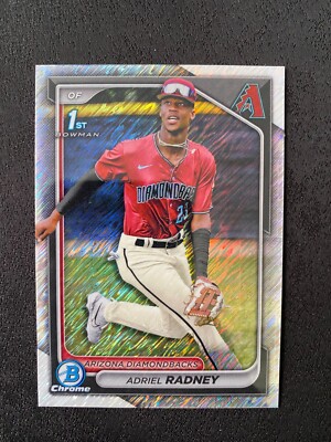 2024 Bowman Chrome Adriel Radney 1st Prospect Shimmer Refractor #BCP ...