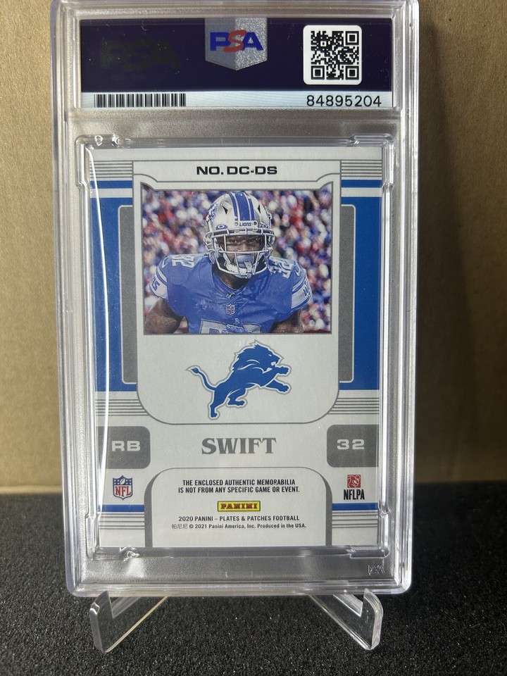 2020 Plates And Patches D’Andre Swift RPA 96/99 (In Person Auto) PSA ...