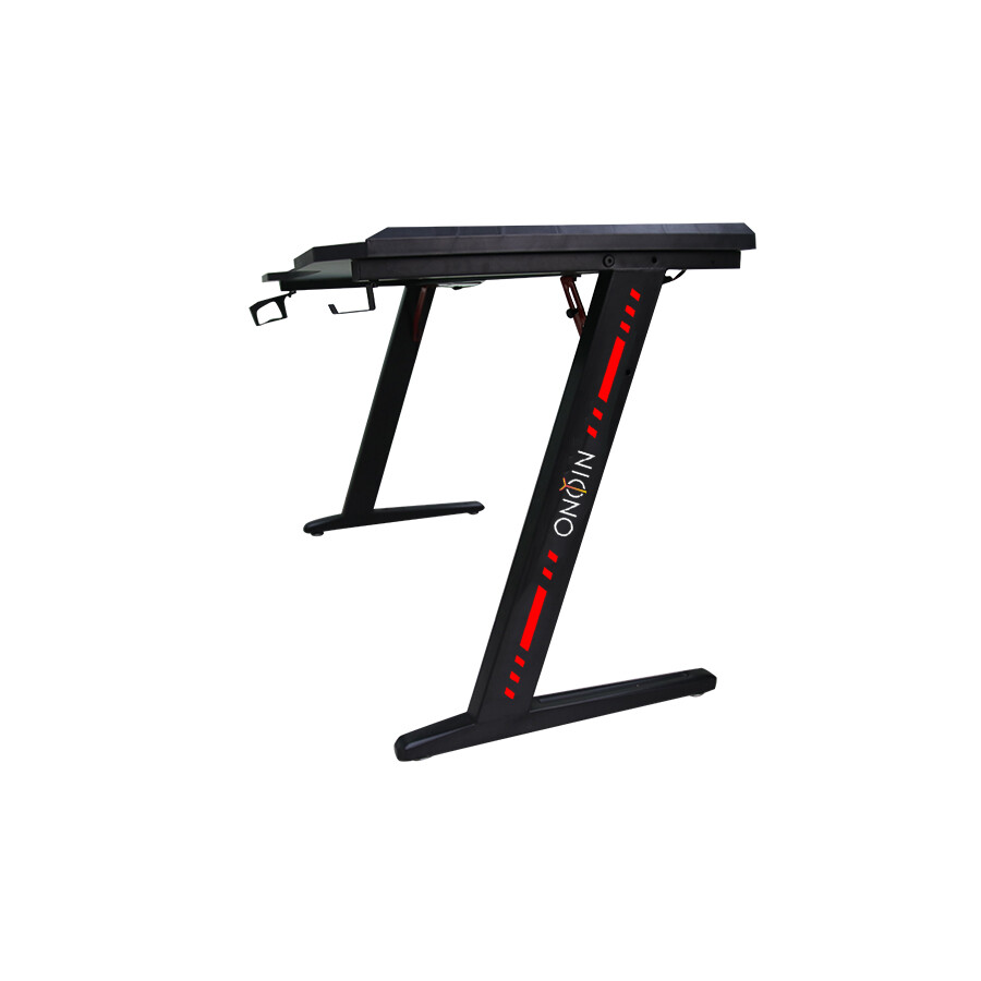 LED Gaming Desk Black Gaming Racing Computer Workstation Home office ...