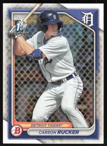 2024 Bowman BP-65 Carson Rucker Detroit Tigers Baseball Card | eBay