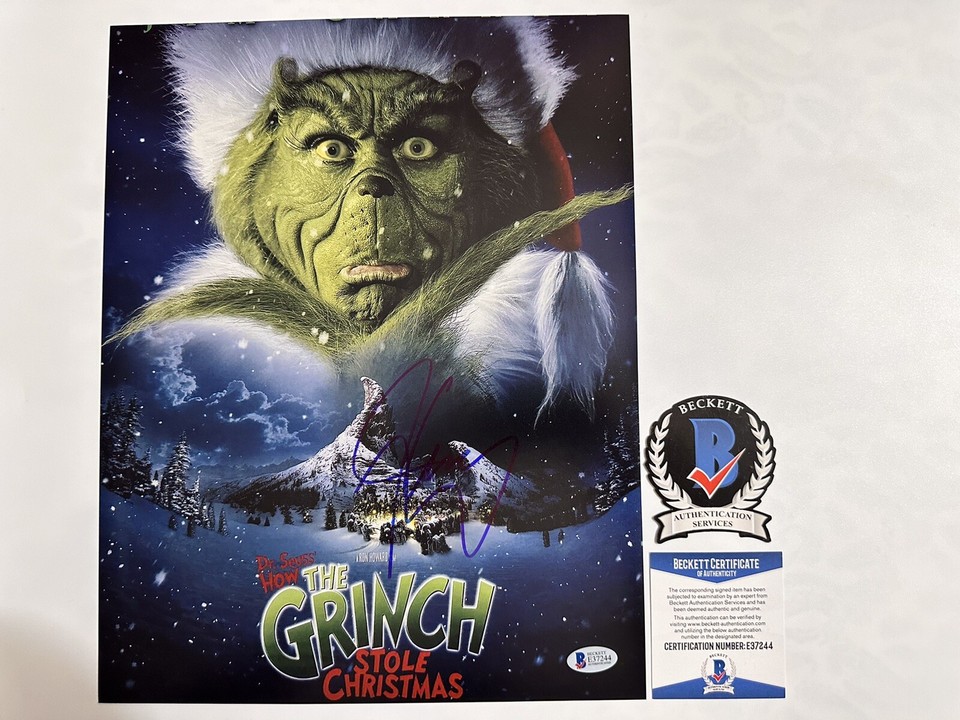 Jim Carrey The Grinch 11x14 Photo Hand Signed Autographed BECKETT COA ...