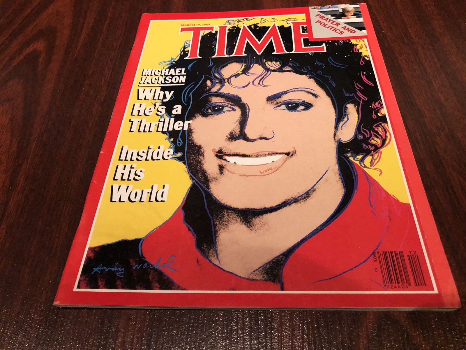 Time Magazine March 19, 1984 Michael Jackson Andy Warhol Cover No Label ...