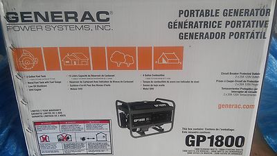 GENERAC GP1800 Watt Portable Gas Generator (2050 Watt Start-up w/2 ...