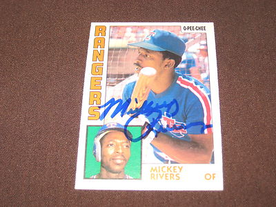 YANKEE LEGEND MICKEY RIVERS AUTOGRAPH BASEBALL CARD W/COA | eBay