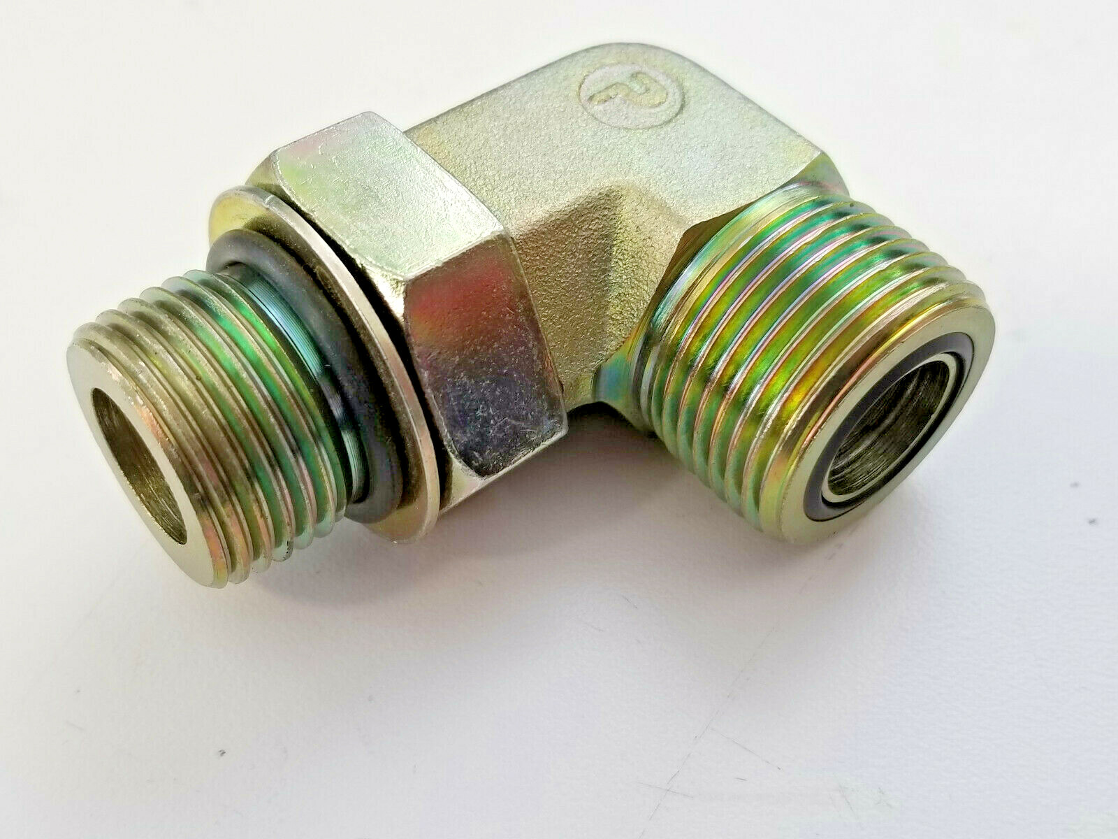 New 3/4" Parker Hydraulic Elbow Fitting ORB to ORFS, 12-C5OLO-S, FF6801 ...