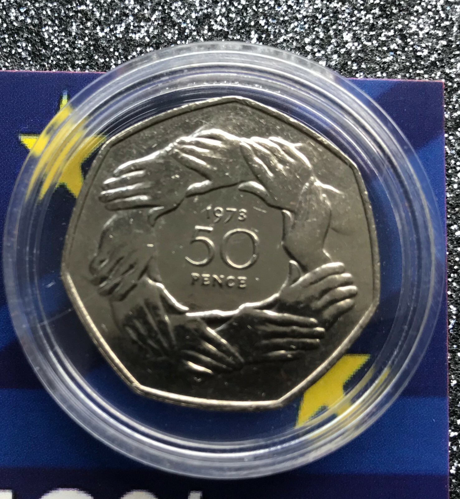 1973 and 2020 Join EU/ Brexit 50P coins mounted on BREXIT RESULT ...