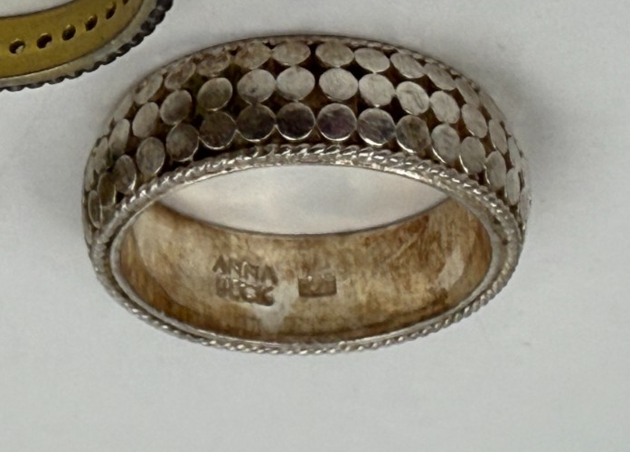 Anna Beck Classic Sterling Silver Band Ring Size 8 Signed | eBay