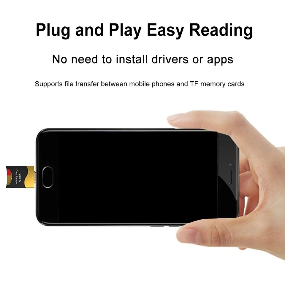 Type-C Card Reader Mobile OTG Card Reader Hidden Card Slot Plug and ...