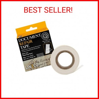 Lineco Self-Adhesive Document Repair Tape, 1" by 35', Transparent 1"X35 ...
