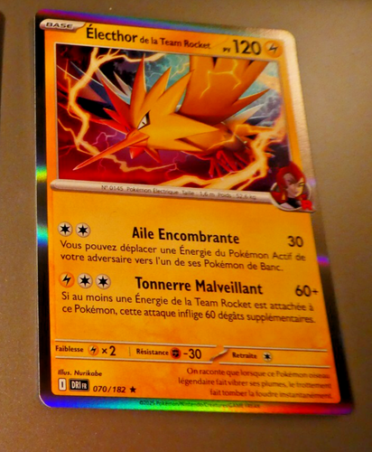 POKEMON RIVALITES DESTINEES CARD HOLO CARTE ELECTHOR 070/182 DRI FR ...