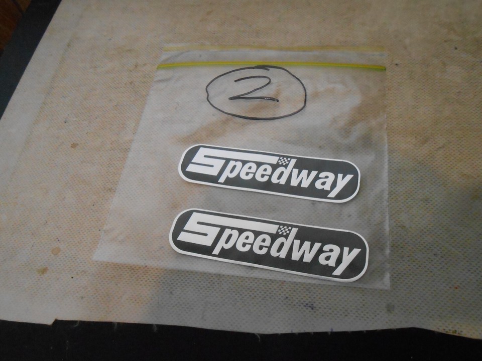 2 NOS OEM Original Vintage SPEEDWAY Mini Bike Cycle Black CHROME Gas ...