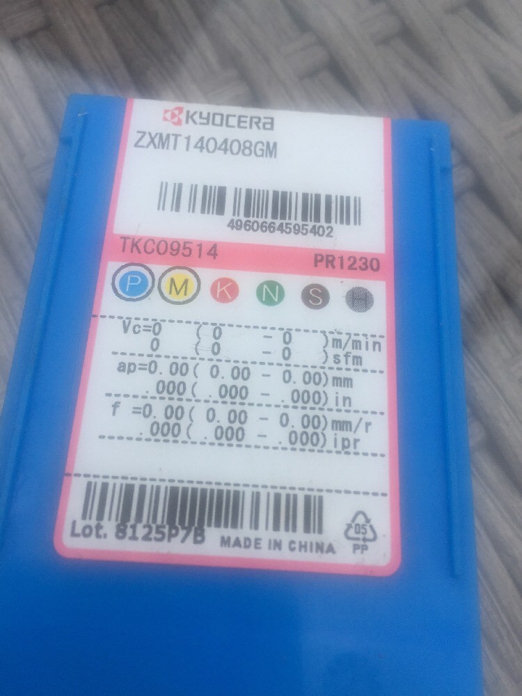 10 Kyocera Carbide U Drill Inserts ZXMT 140408 GM ( PR1230) DRX Magic ...