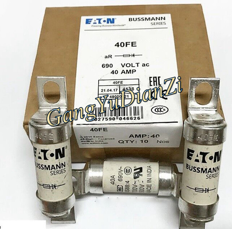10Pcs/BOX For Bussmann 40FE AC Fuse 40 Amp 690V Type T BS88 British ...