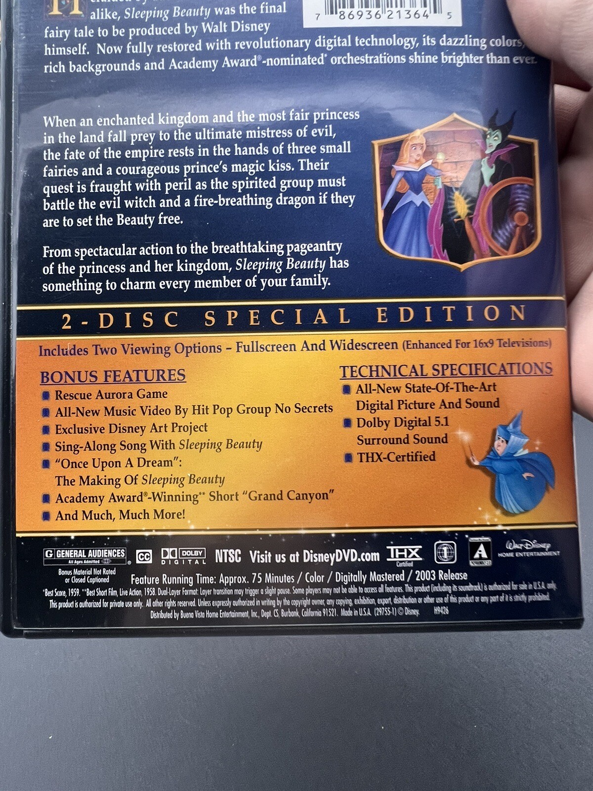 Walt Disney Sleeping Beauty (DVD, 2003, 2-Disc Set Special Edition ...