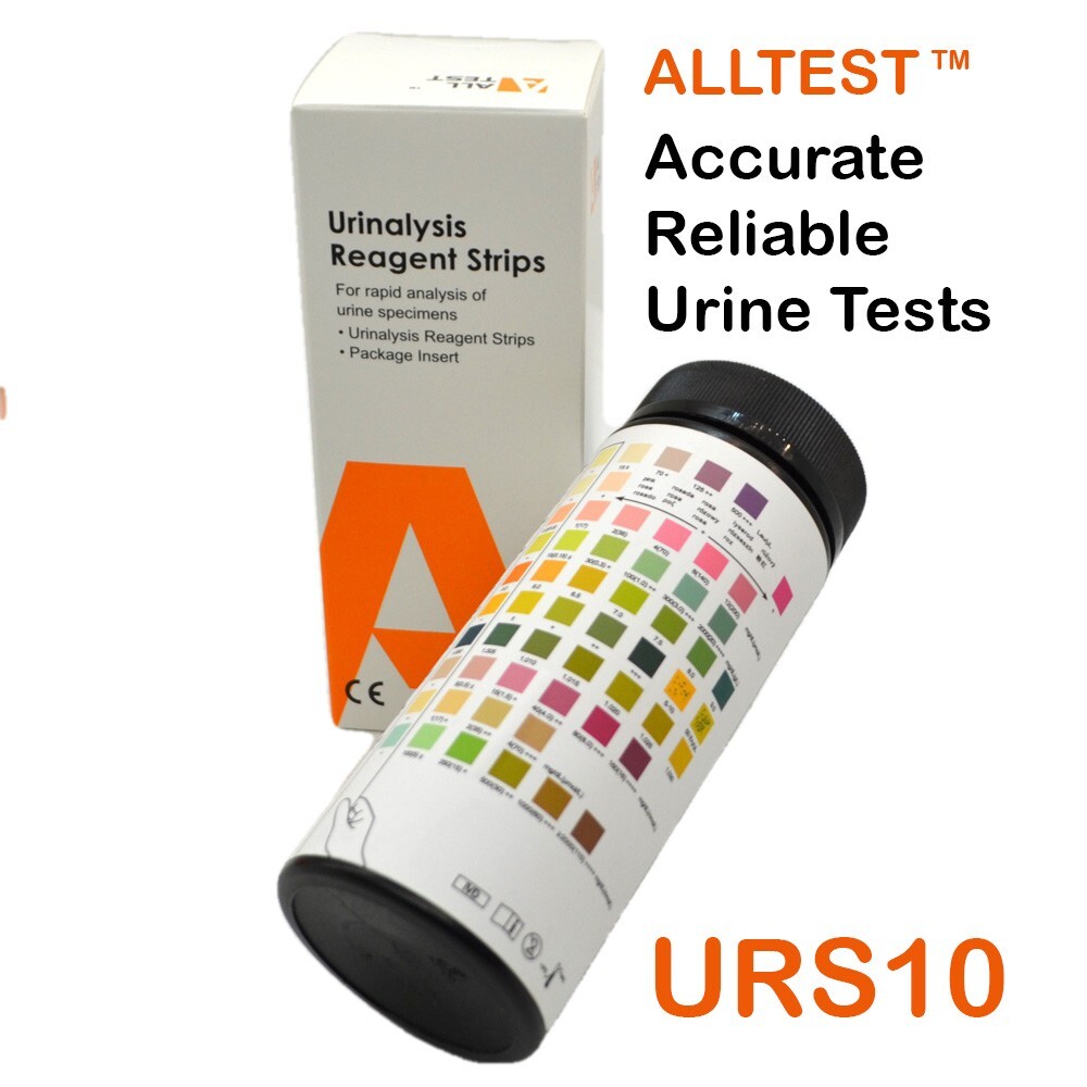 100 Strips - 10 pad Urine Testing Strip Blood UTI Ketone pH Protein ...