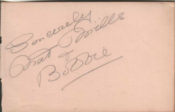 Nat Mills & Bobbie Autographed Vintage Album Page Early Comedic Duo D ...