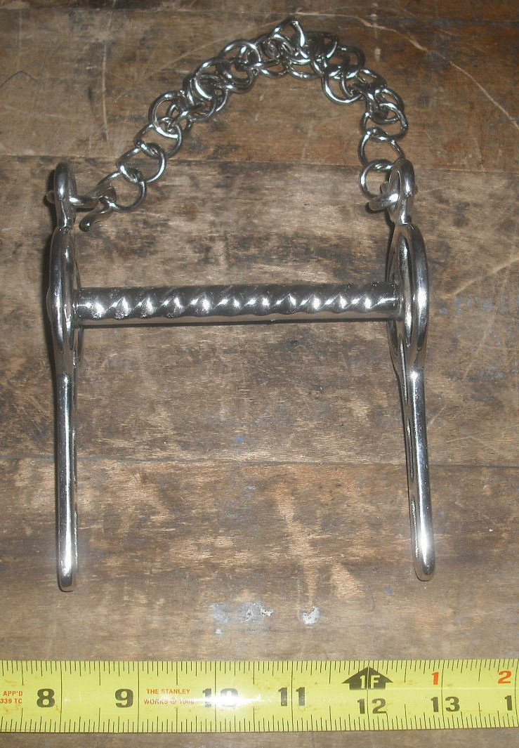 Fixed Cheek Mullen Mouth Liverpool Driving Bit 4-1/2'' With Chain ...