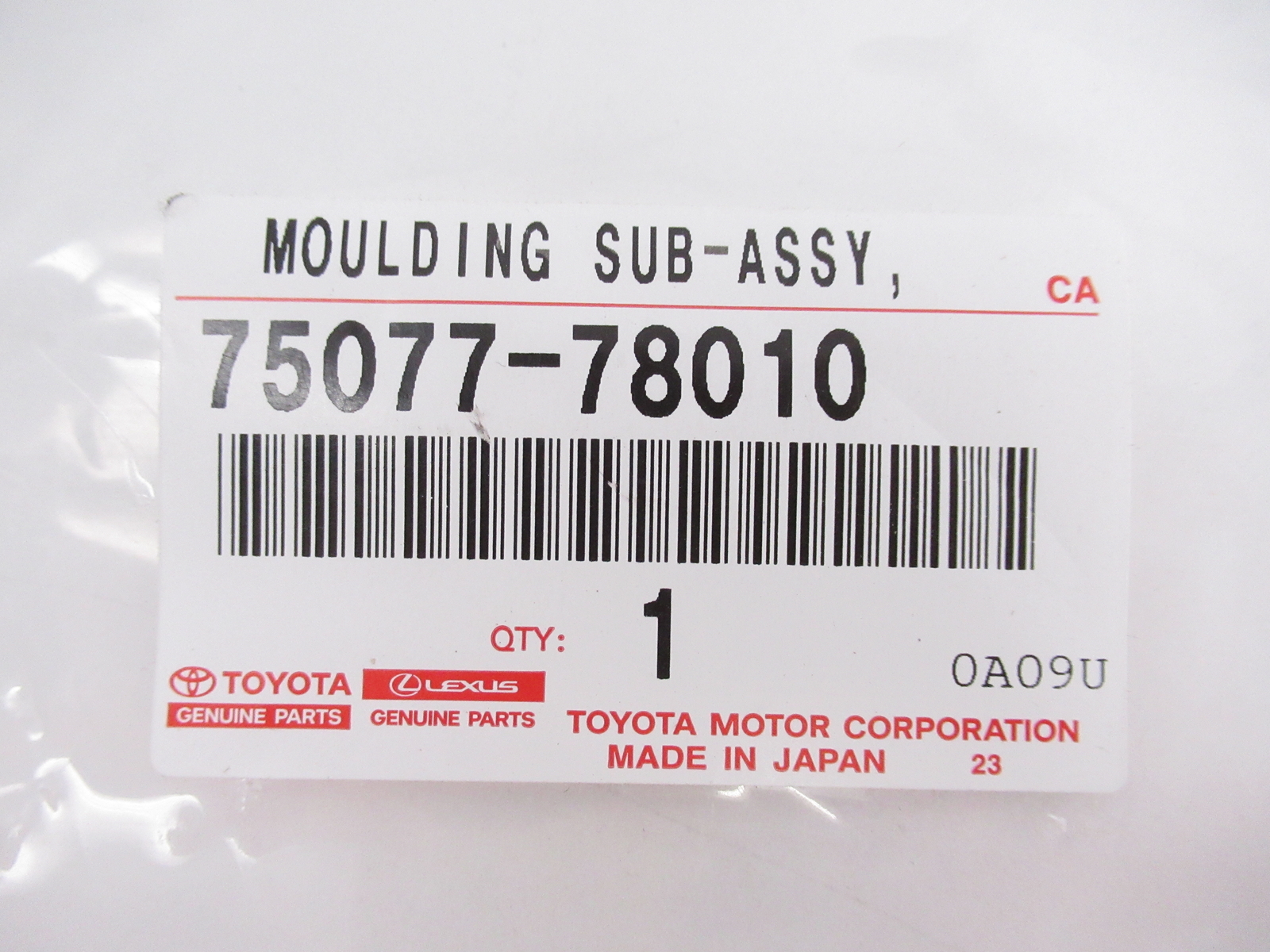 Genuine OEM Lexus 75077-78010 Passenger Rear Lower Molding | eBay