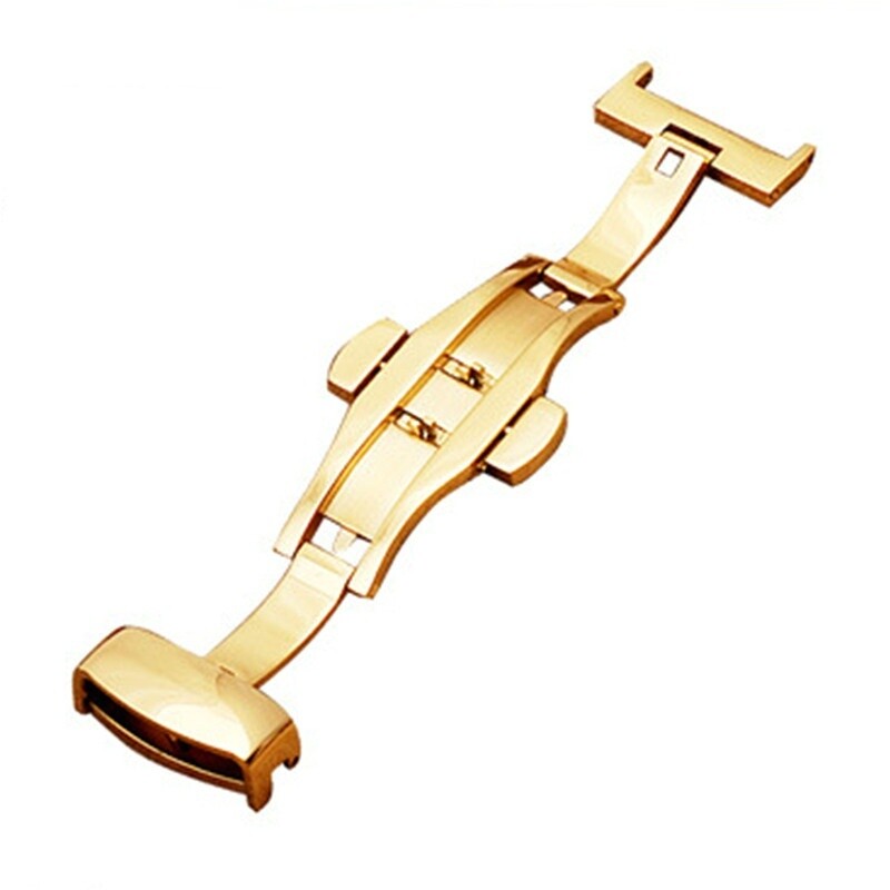 Fold Spring Watch Buckles Deployment Butterfly Clasp for Leather Strap ...