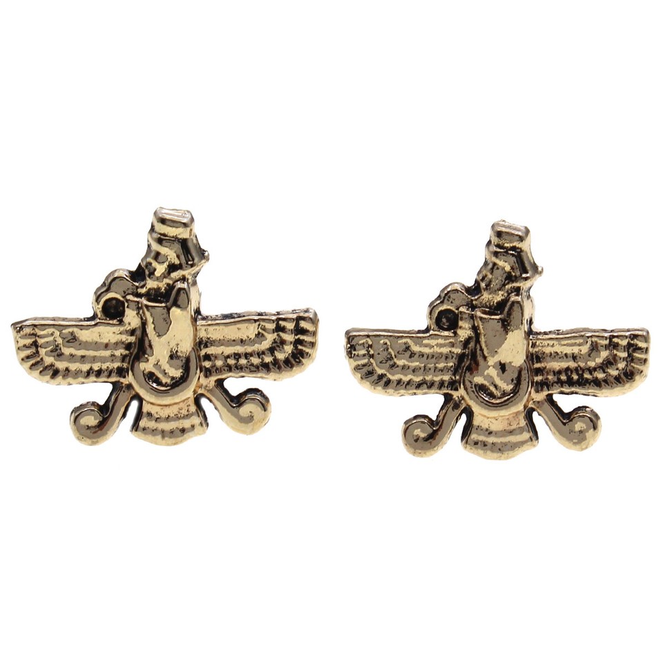 Persian Farovahar Farvahar Pahlavi Kingdom Cufflinks Zoroastrian Persia ...