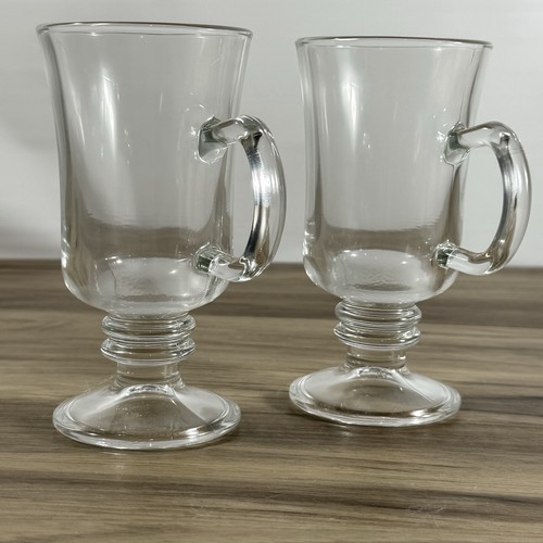 Set of 2 Irish Coffee 12 oz. Glass Cups Mugs Footed Pedestal Living ...