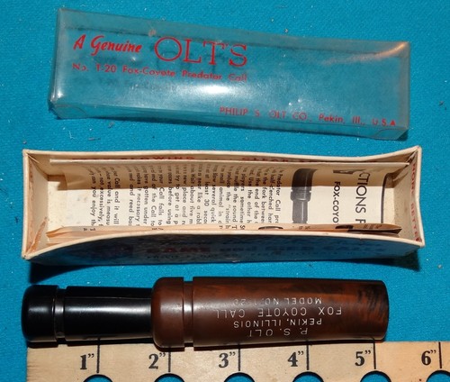 #170 1-Vintage P. S. Olt Fox/Coyote Call Model No. T-20 NIB | eBay