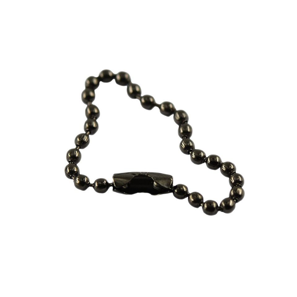 20pcs 4" Necklace Dog Tag Ball Chain and Connector 2.4mm Bead Gunblack ...