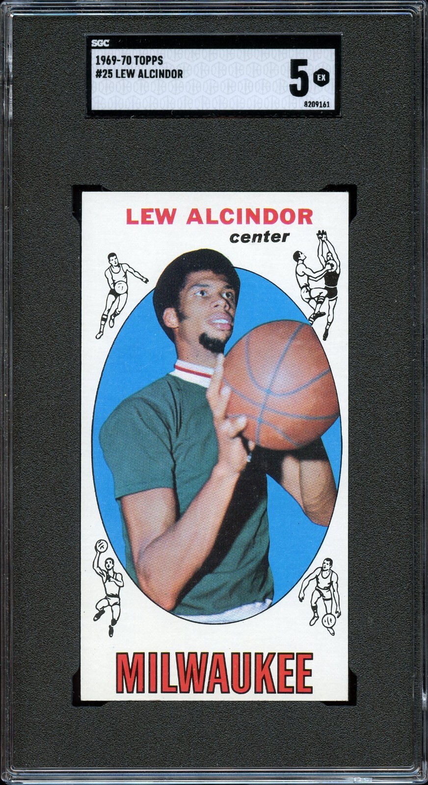 1969 Topps KAREEM ABDUL-JABBAR Rookie #25 Basketball Card SGC 5 EX Just ...