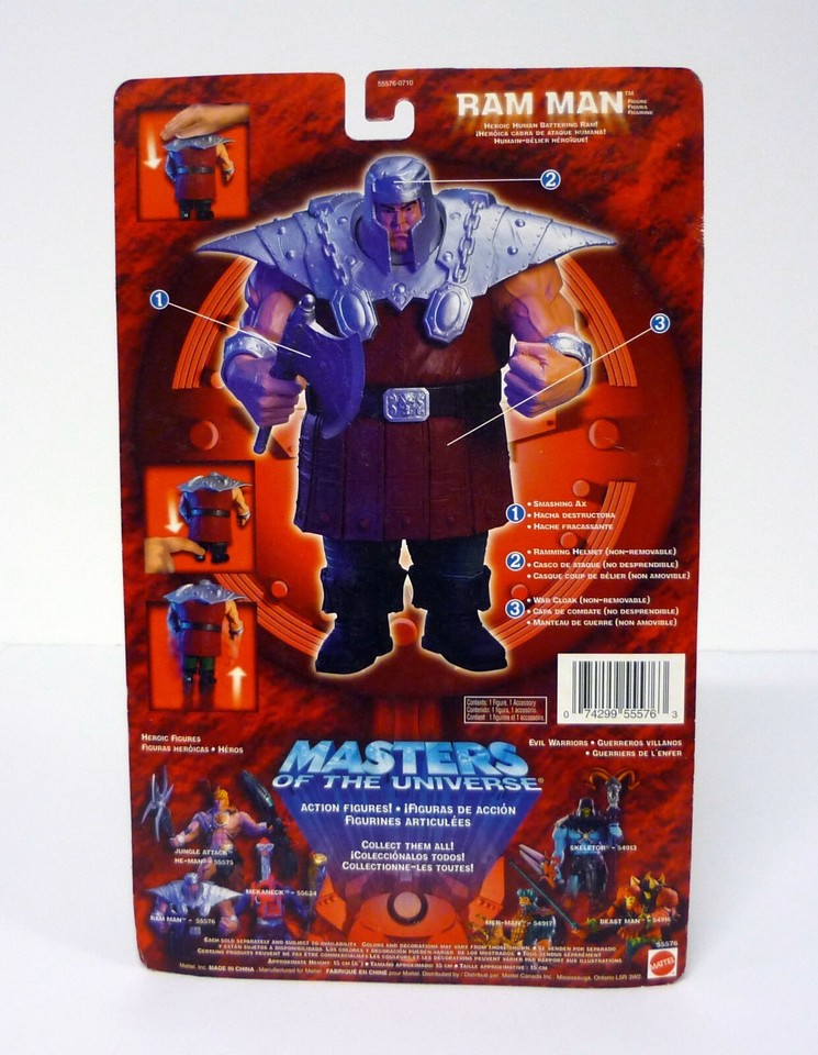 MOTO Ram Man 200x Masters of the Universe 6" Action Figure #55576 2002 ...