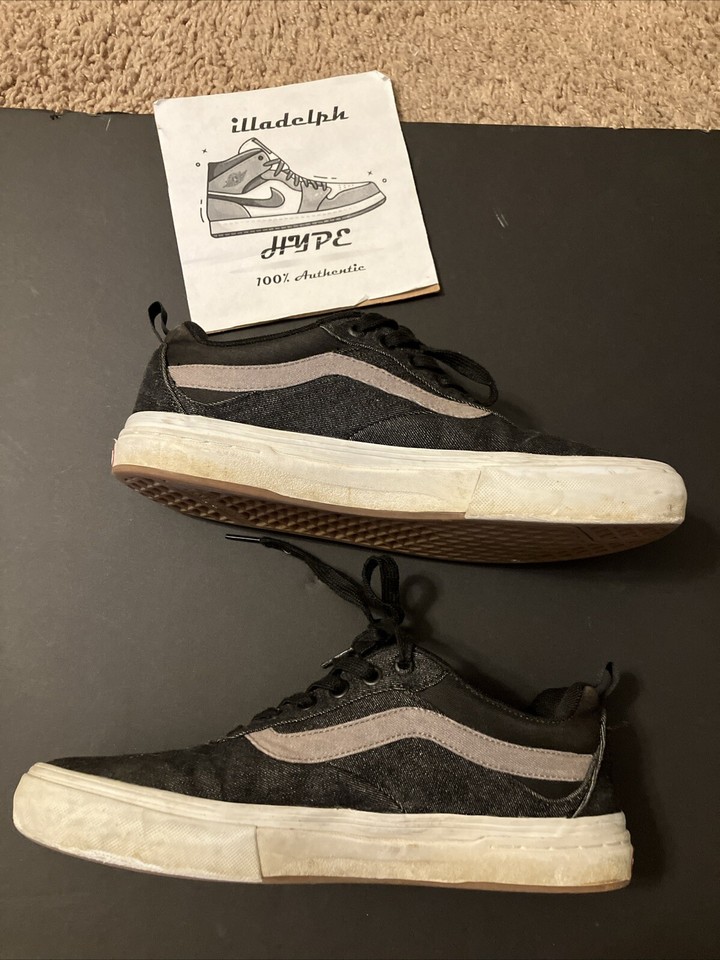 Size 9.5 - VANS Kyle Walker Pro POPcush Dark Gray & White Skate Shoes ...