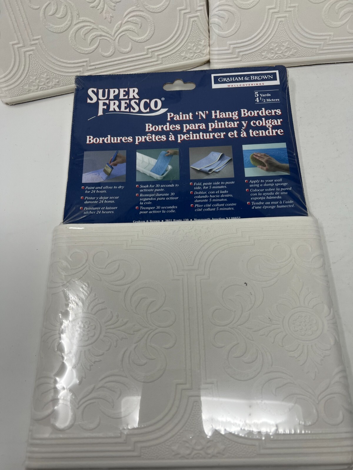 Graham Brown Super Fresco Paint N Hang Borders TILE 5 Yards ea NEW NOS ...