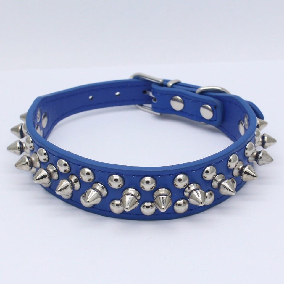 Spikad Studed Dog Rivet Adjustable PU Leather for Pet XXS M L XL XXL 9 ...
