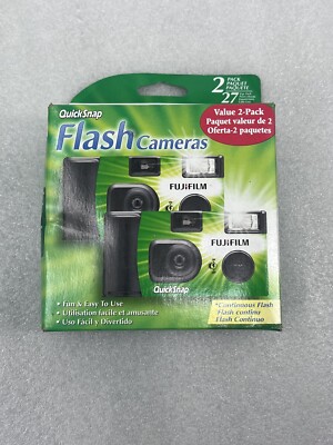Fujifilm QuickSnap Flash Camera Value 2-Pack 27 Exposures Exp 04/2023 ...