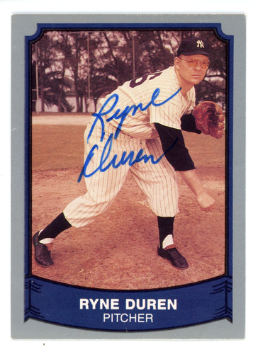Ryne Duren Signed 1989 Pacific Baseball Legends #141 Yankees ...