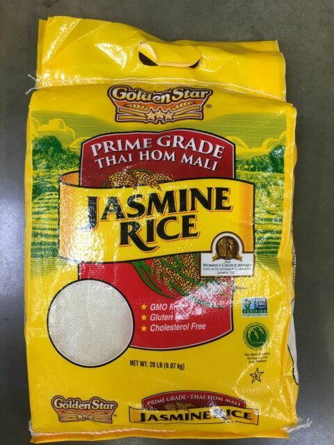 Golden Star Prime Grade Thai Hom Mali Jasmine Rice - 20lb for sale ...