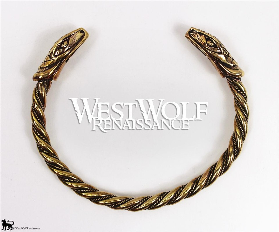Viking Snake Bracelet/Torc/Torque --- Norse/Medieval/Jewelry/Skyrim ...