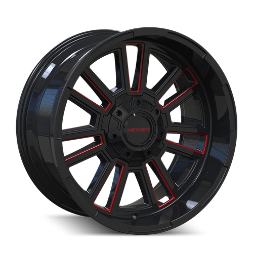 Mayhem Apollo Wheel 8115 Gloss Black Milled 20X10 8-165.1 -19mm 125.2mm ...