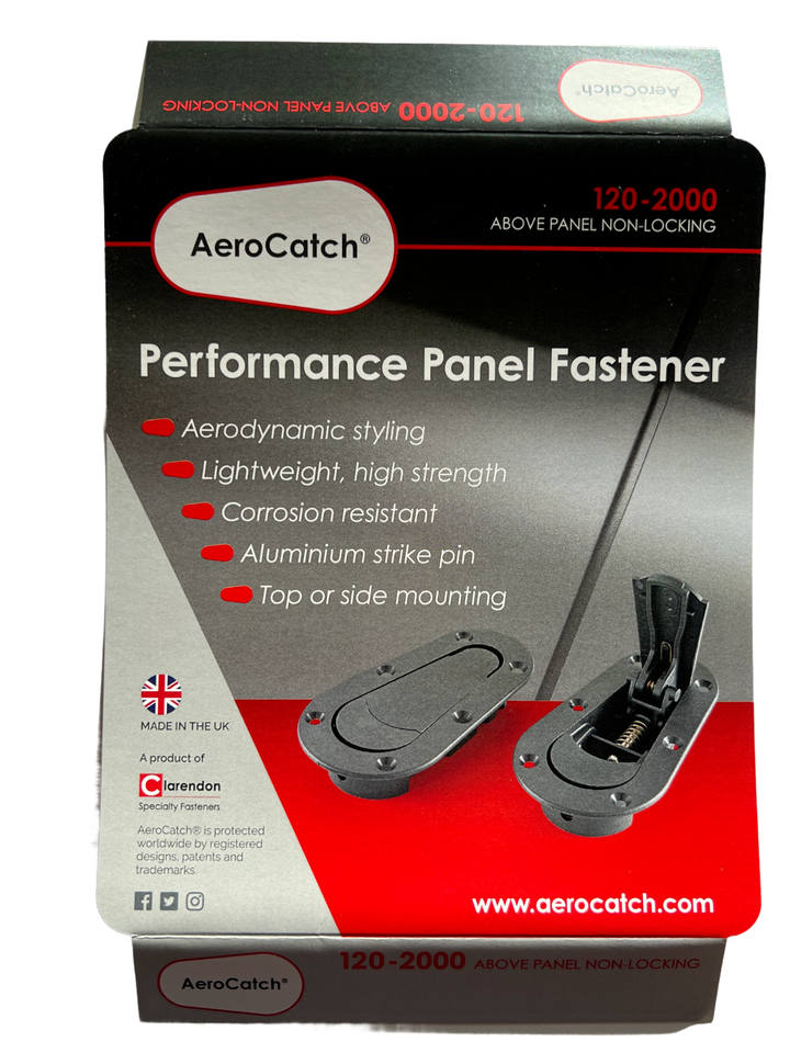 AeroCatch 120-2000 120 Series Flush Plus Black Hood Pin Latch Set Pair ...