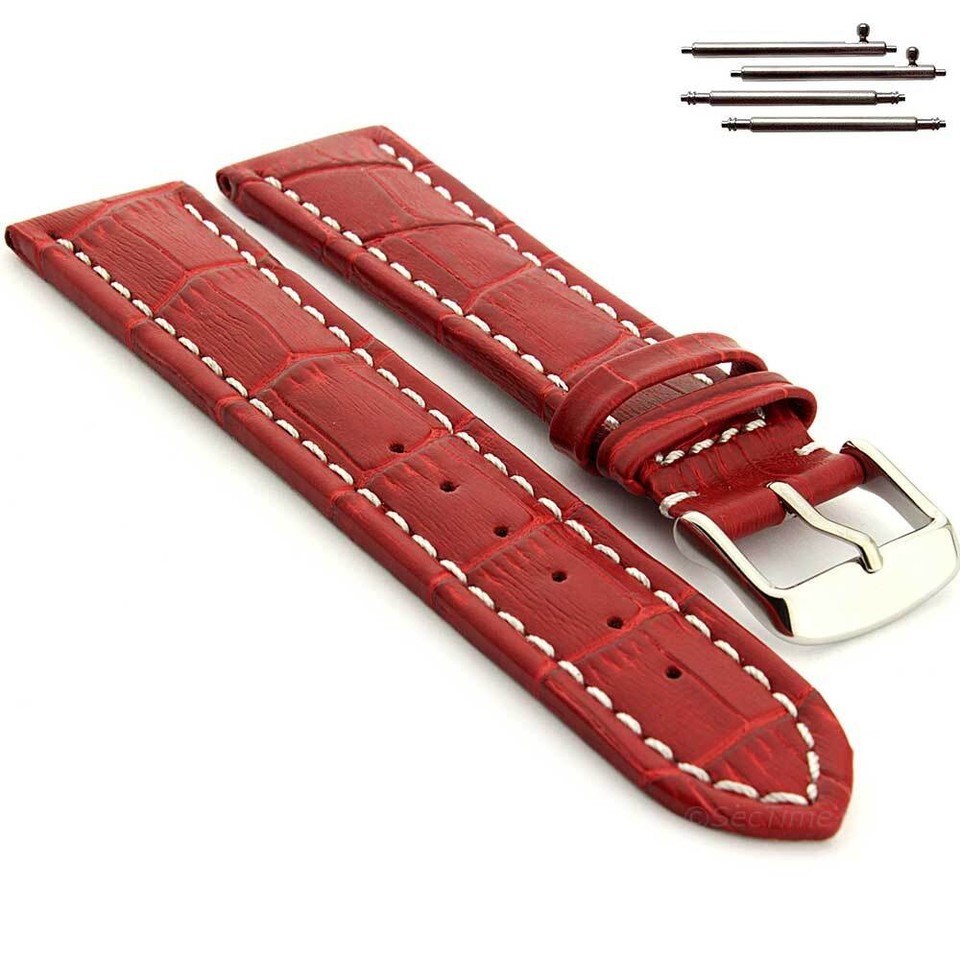 Extra Long Watch Strap Band Men's Genuine Leather 18 20 22 24 26 28 ...