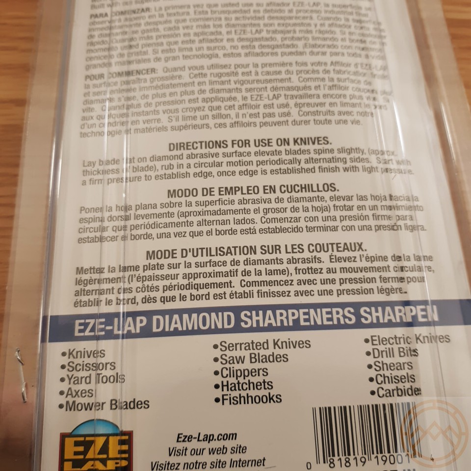 Eze-Lap Diamond Knife Sharpener Model M Solid Brass Handle Unscrews ...