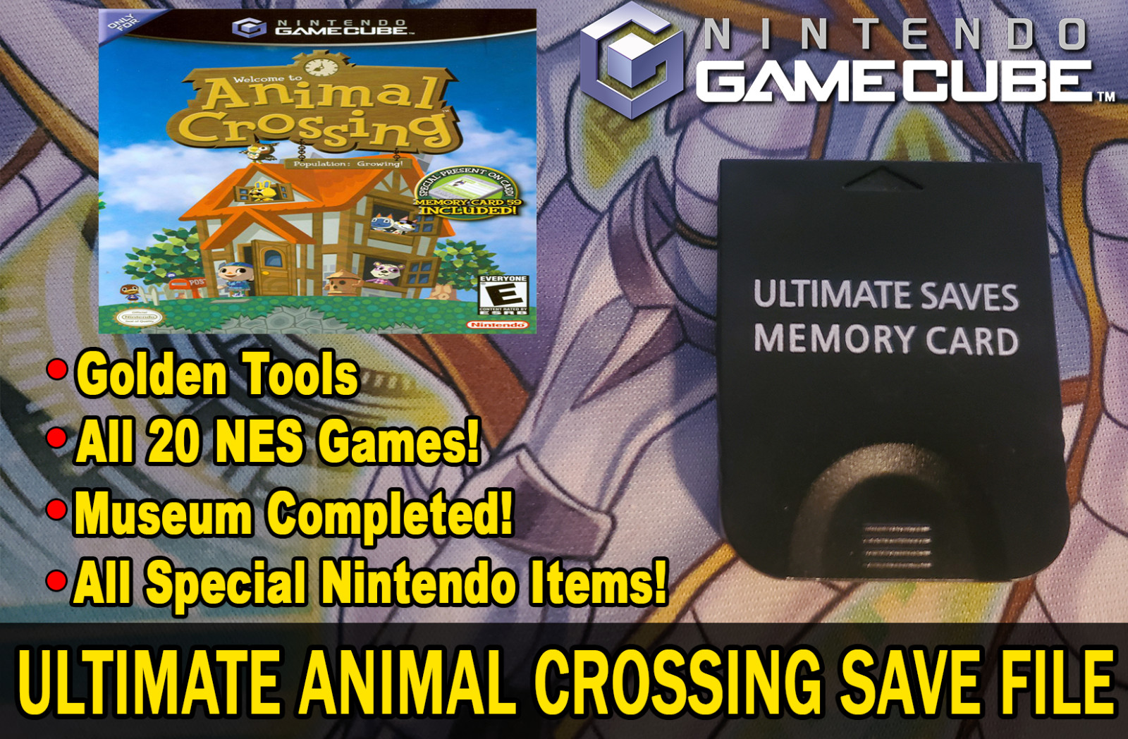 Animal Crossing Gamecube Ṥave Memory Card! (NO GAME)