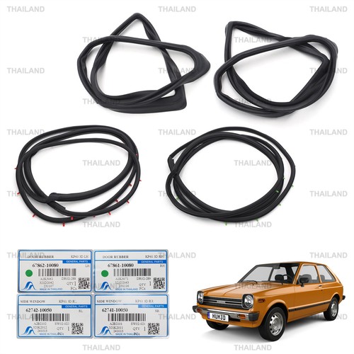 Fits Toyota Starlet KP60 1978 1984 Set Front + 1/4 Window Weatherstrip ...