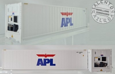 Pirate 12411 - H0 1:87 - Set Of 2 Container Fridge By 40' White With ...