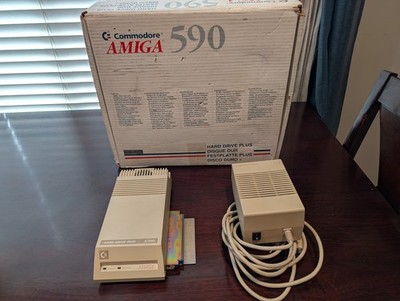 Vtg Commodore AMIGA A590 Hard Drive Plus In It's Original Box 20MB ...