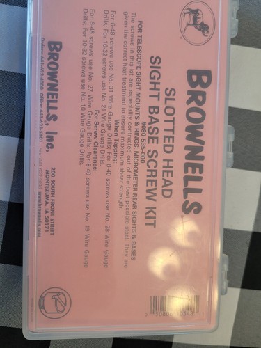 Brownells Slotted Head Sight Base Screw Kit | eBay