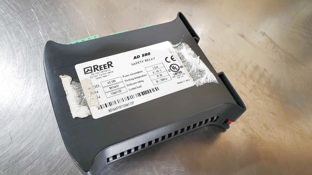 * REER 1330902 8016651 AD SR0 Safety Relay Working Pull DIN Rail 2 NO 1 ...