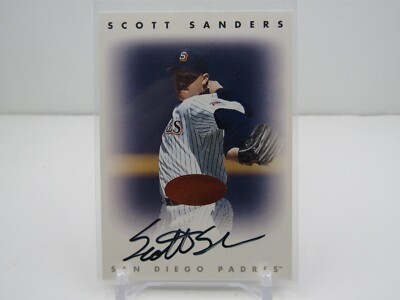 SCOTT SANDERS 1996 LEAF SIGNATURE SERIES BRONZE AUTOGRAPH! SAN DIEGO ...