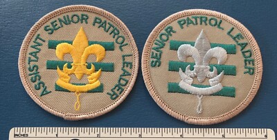 NOS SENIOR PATROL LEADER & ASSISTANT Boy Scout Position Badge PATCH BSA ...